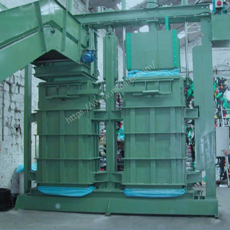 Used Textiles Baler Machine(Belt Conveyors) | Nick Baler Machinery