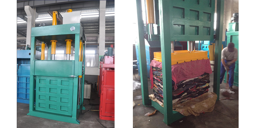 Used Clothes Lifting Chamber Baler Machine | Nick Machinery